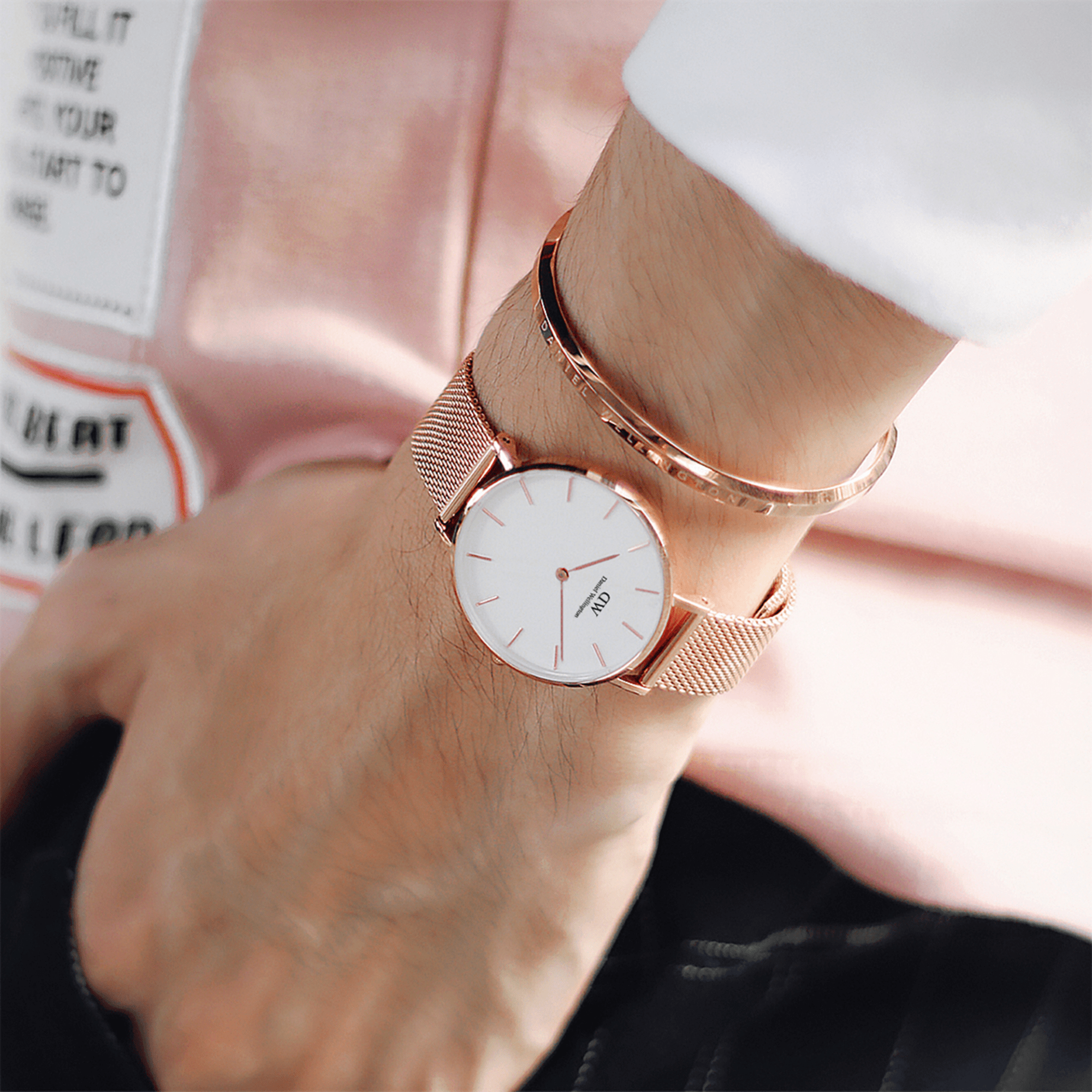 Classic Bracelet Rose Gold Unisex Bileklik | DW
