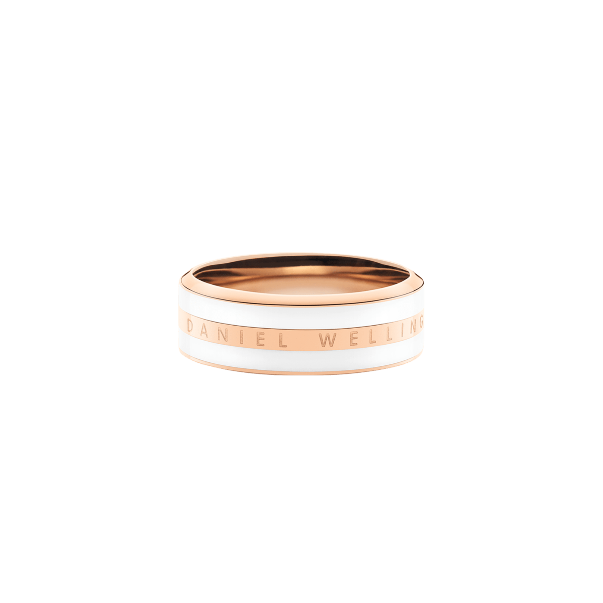 Emalie Ring Rose Gold/Satin White Unisex Yüzük | DW