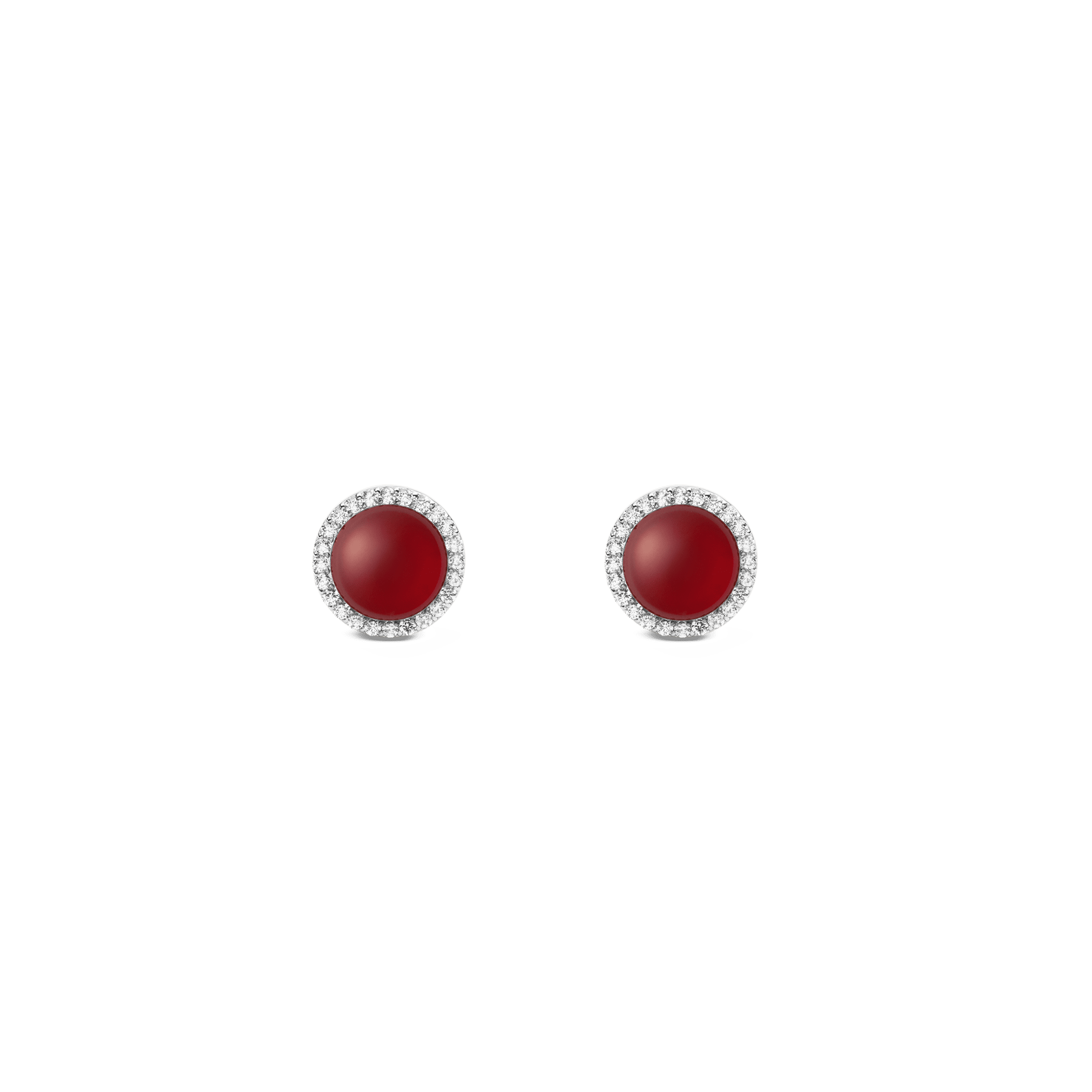 Audrey Earrings Red Agathe Silver | DW