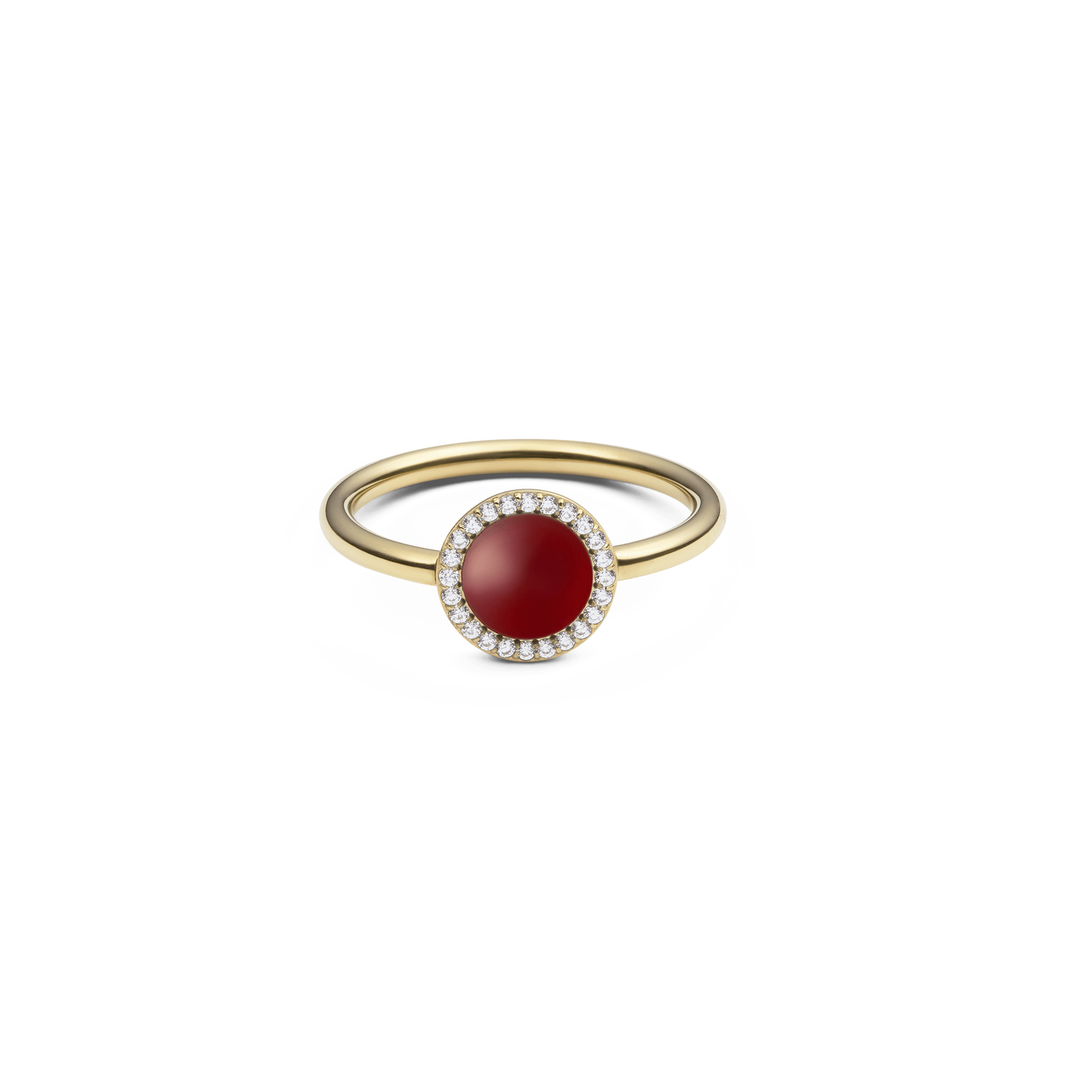 Audrey Ring Red Agathe Gold