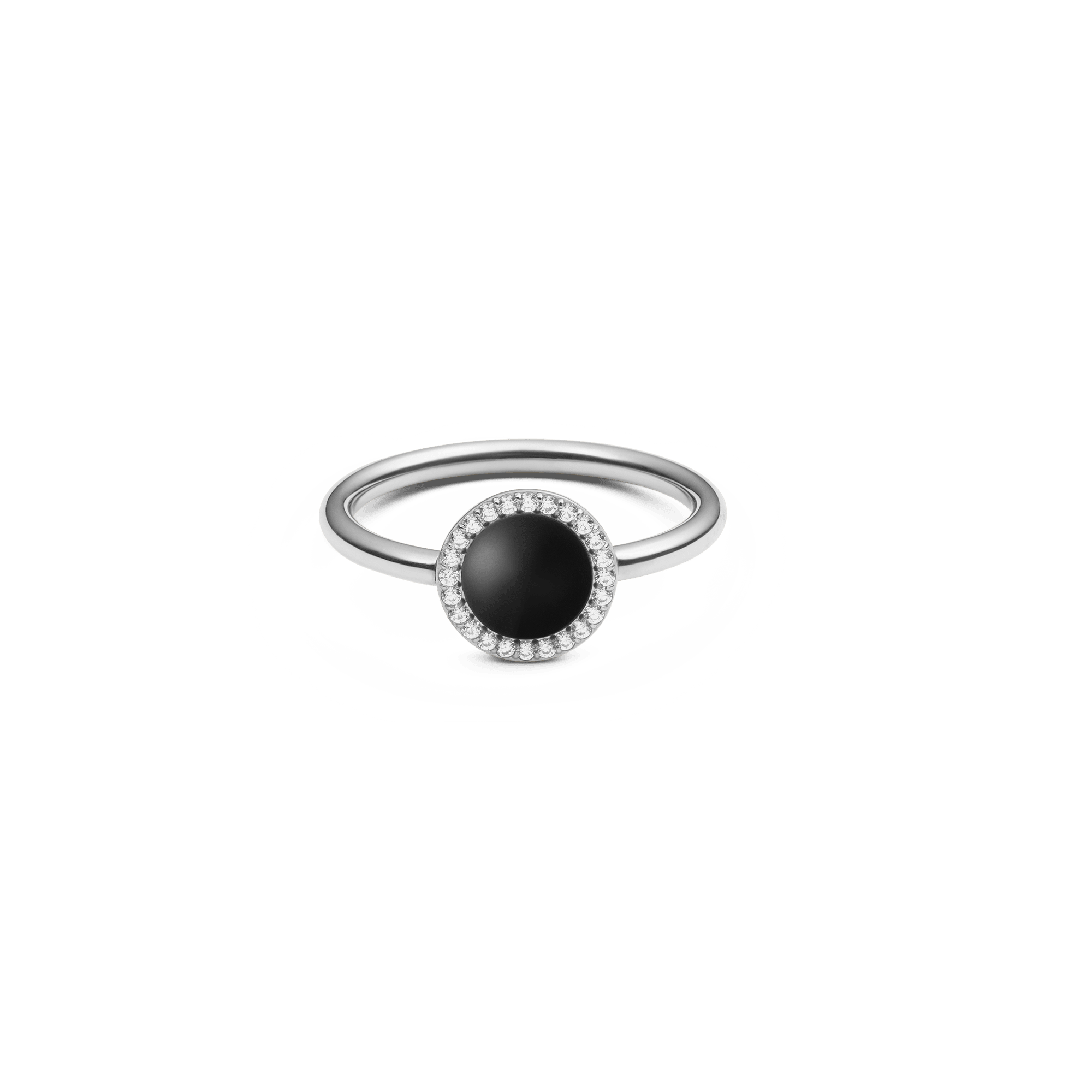 Audrey Ring Black Agathe Silver